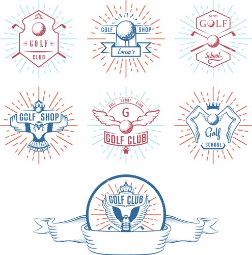 Golf club logos Royalty Free Vector Image - VectorStock