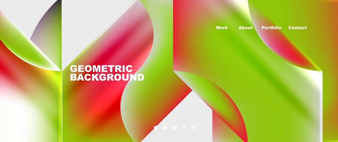 Colorful geometric background featuring a rainbow Vector Image