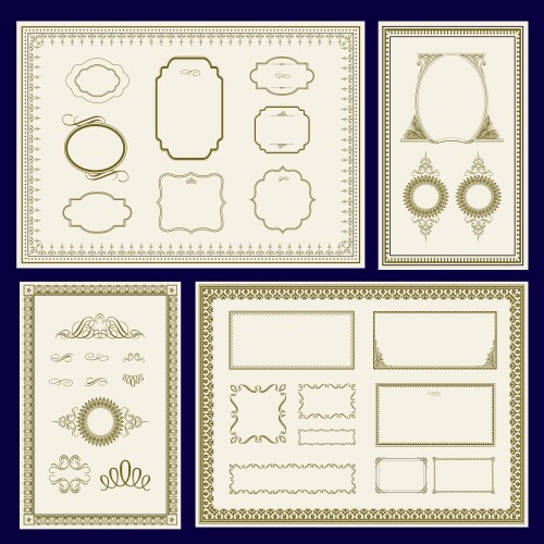 Set of vintage design elements Royalty Free Vector Image