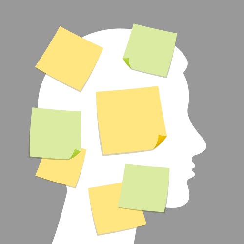 Four sticky notes Royalty Free Vector Image - VectorStock