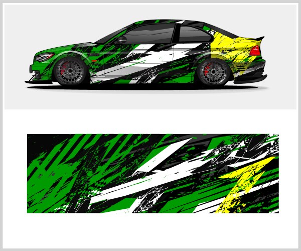 Car stance wrap sticker decal Royalty Free Vector Image