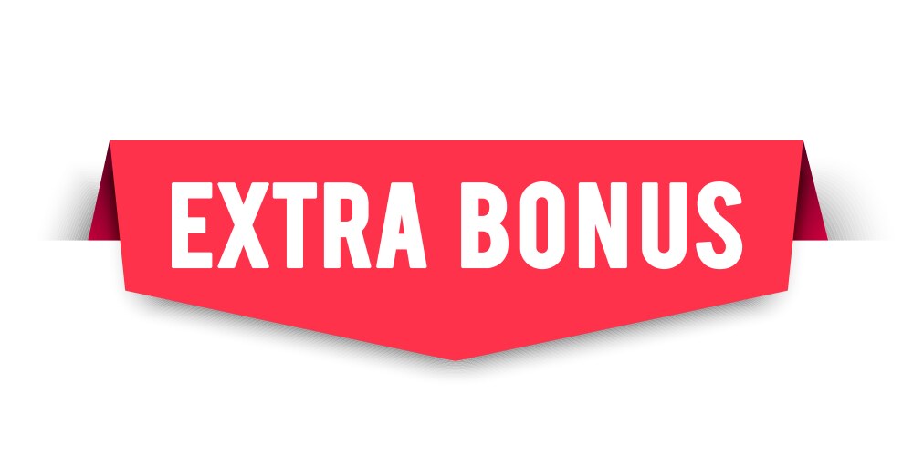 Extra bonus event megaphone message label promo Vector Image