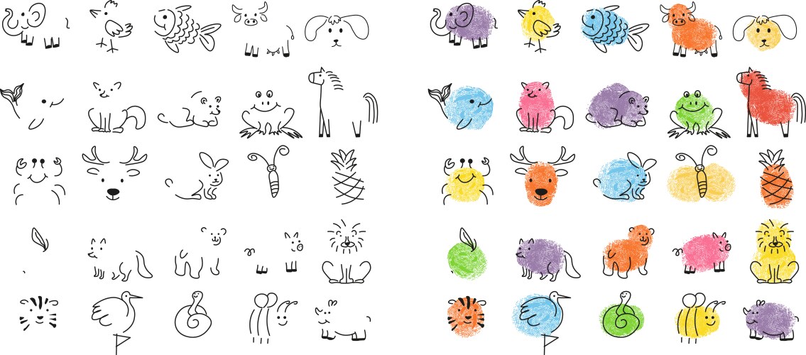 Fingerprint game for kids fun educational Vector Image