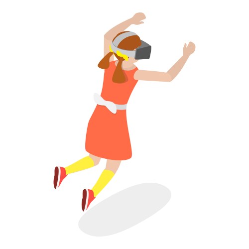 Unhappy slipped tripped girl kid cartoon character