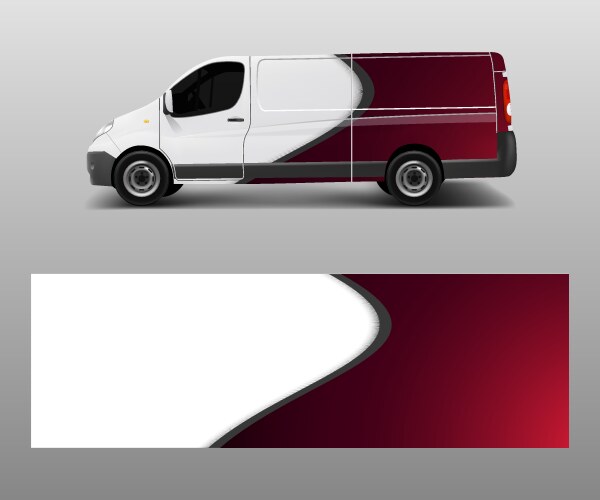 Ram promaster cargo delivery van l4h2 2018 Vector Image