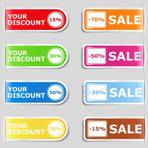 Discount coupon design template Royalty Free Vector Image