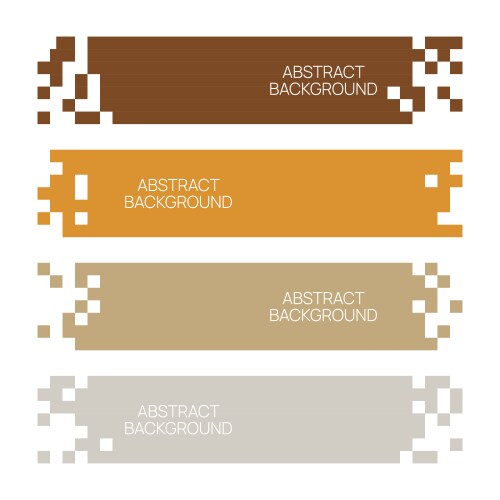 Colored mosaic web banner design set Royalty Free Vector