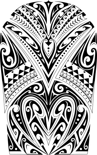 Polynesian tribal art tattoo design Royalty Free Vector