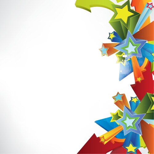 Horizontal background with white sparkling center Vector Image