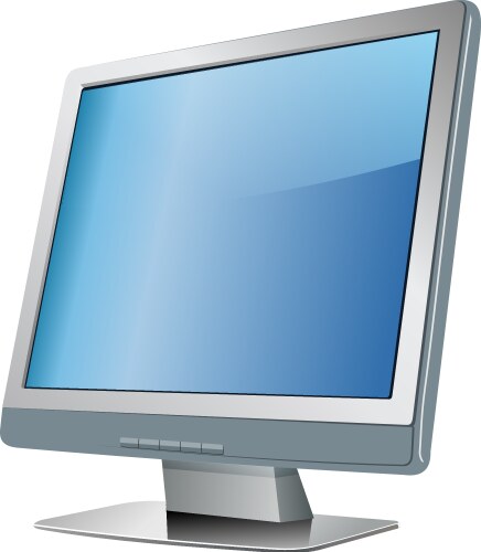 Personal computer monitor Royalty Free Vector Image