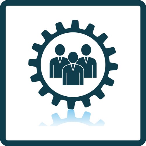 Trust teamwork icon simple partnership Royalty Free Vector