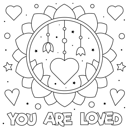 You are so important coloring page Royalty Free Vector Image