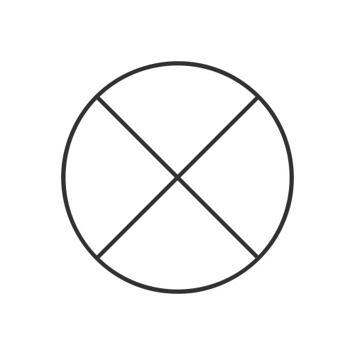 Circle divided in 10 segments isolated on white Vector Image