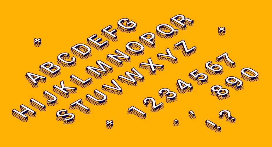 Isometric Alphabet Vector Images (over 7,900)