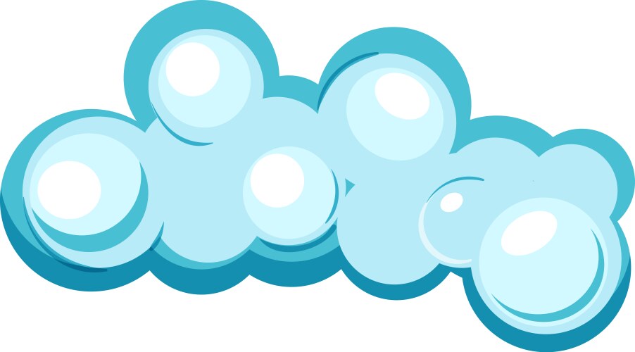 Scalp shampoo foam cartoon Royalty Free Vector Image