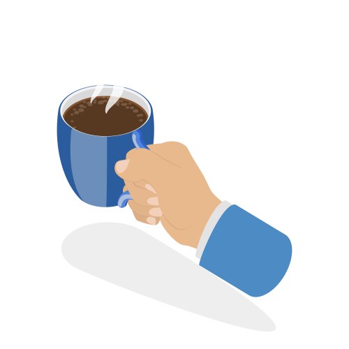 3d isometric flat set of hand gestures Royalty Free Vector