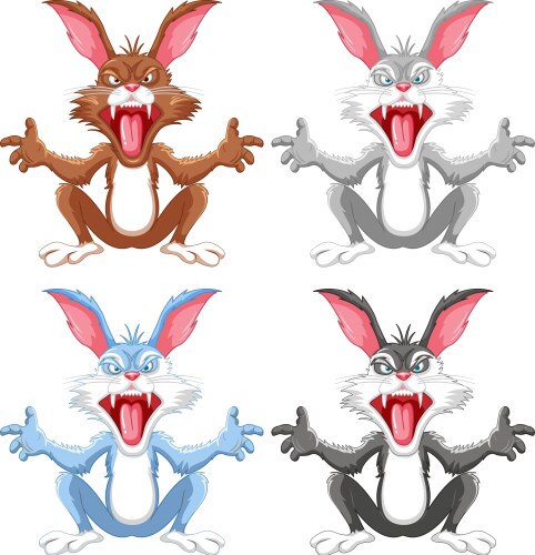 Rabbit Crazy Cartoon Vector Images (over 880)