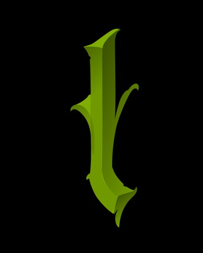 Letter l in the gothic style alphabet symbol Vector Image
