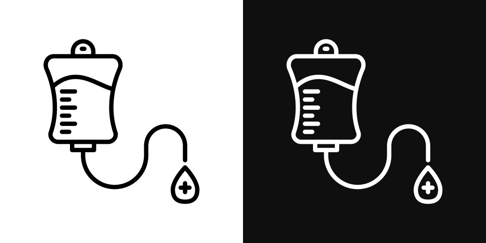 Blood transfusion icon Royalty Free Vector Image