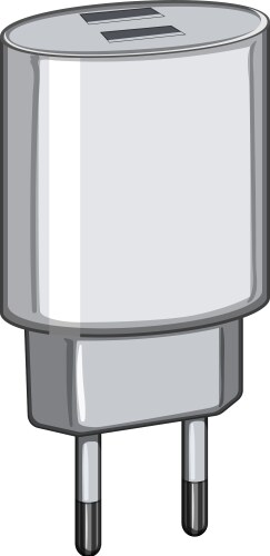 Power adapter set cartoon Royalty Free Vector Image