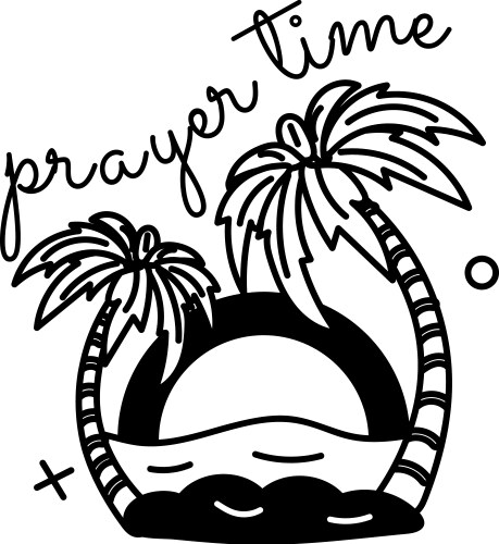 Muslim Praying Clipart Black And White Tree