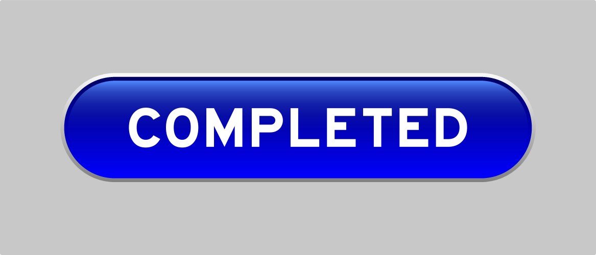 Blue color capsule shape button with word Vector Image