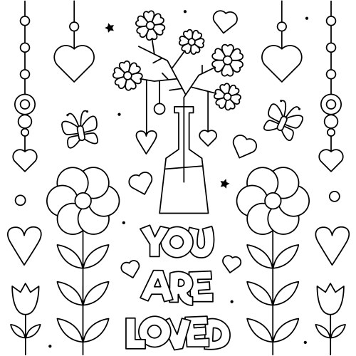 You are so important coloring page Royalty Free Vector Image