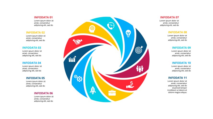 Corporate life cycle infographic template Vector Image