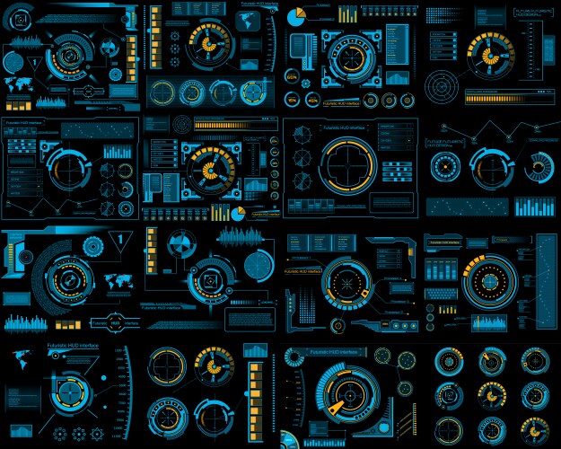 Game panel streaming overlay interface elements Vector Image