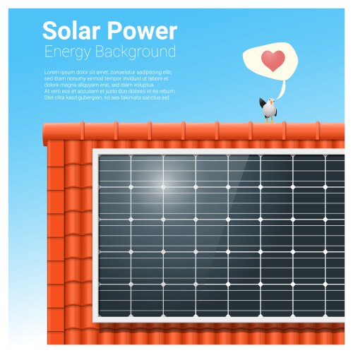 Energy concept background with solar panel Vector Image
