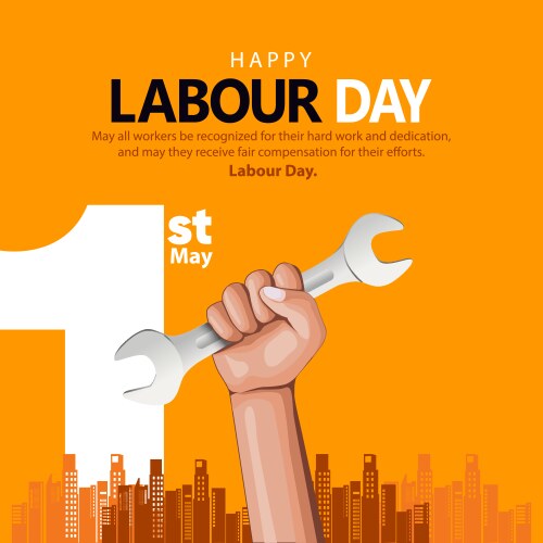 Happy labour day or international workers Vector Image
