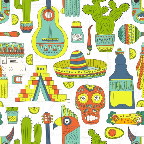 Mexican Fiesta Party Decorations Royalty Free Vector Image