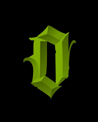 Letter o in gothic style alphabet the symbol Vector Image