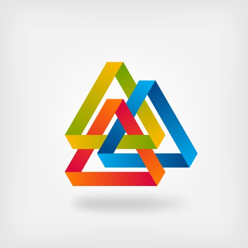 Abstract triangle company logo Royalty Free Vector Image