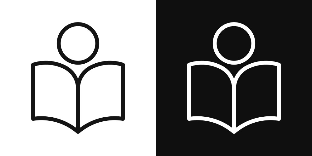 Book open reader icon Royalty Free Vector Image