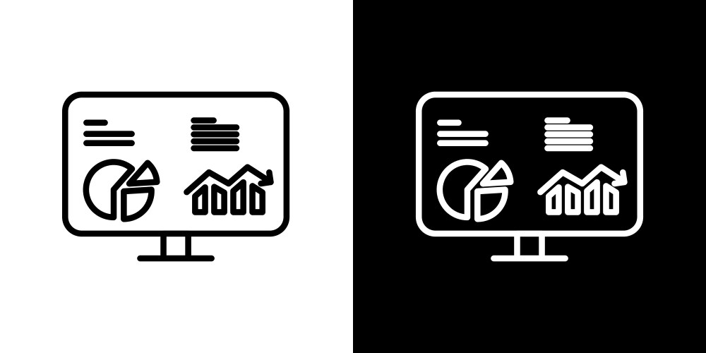 Dashboard icon set real time data monitor symbol Vector Image