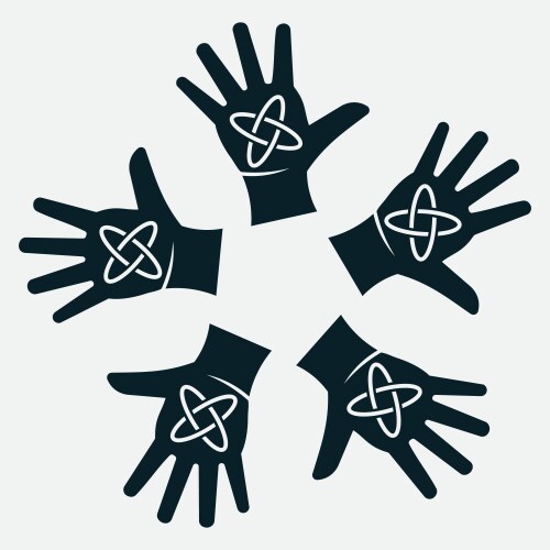 Hand drawn community logo Royalty Free Vector Image