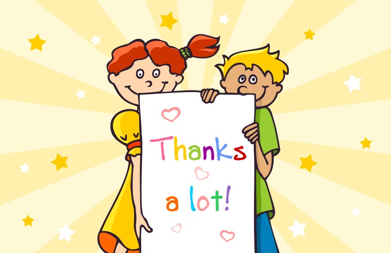 Thank You Kids Vector Images (over 790)