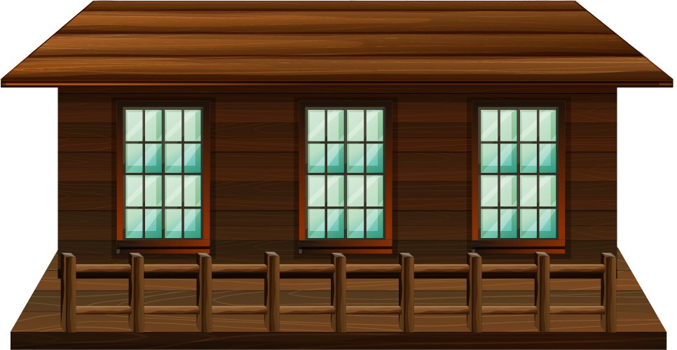 Wooden cabin Royalty Free Vector Image - VectorStock