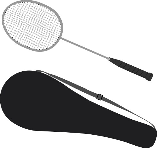 Badminton racket and shuttlecock Royalty Free Vector Image