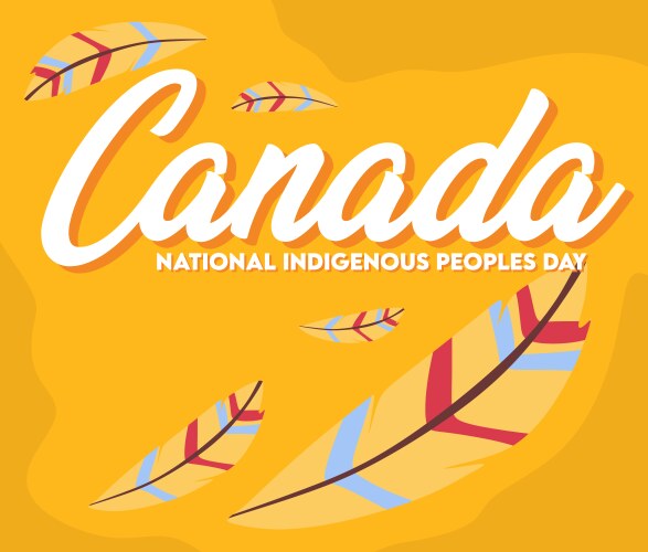 Canada national indigenous peoples day Royalty Free Vector