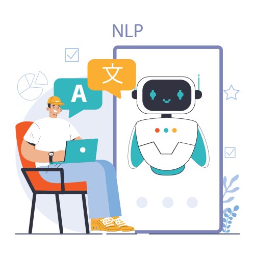Chat bot set ai-powered customer service online Vector Image