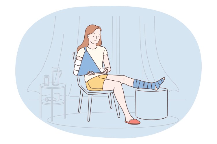 Suffering from pain in muscles joints injuries Vector Image