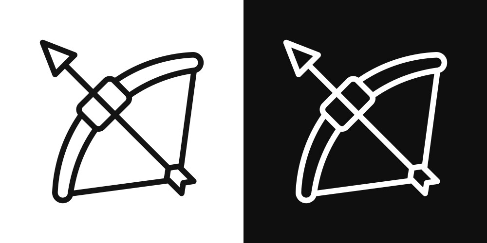 Bow arrow icon Royalty Free Vector Image - VectorStock