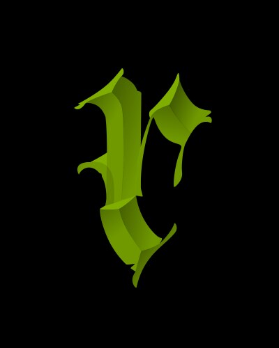 Letter r in gothic style alphabet the symbol Vector Image