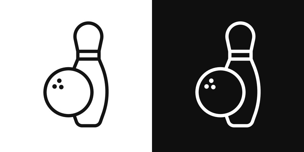 Bowling icon Royalty Free Vector Image - VectorStock