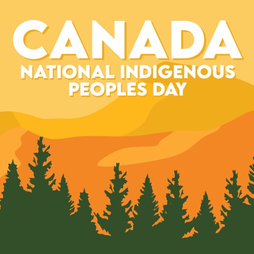 Canada national indigenous peoples day Royalty Free Vector