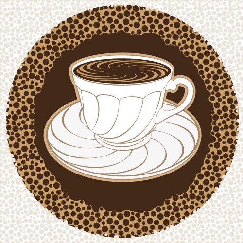 Decorative cup of coffee Royalty Free Vector Image