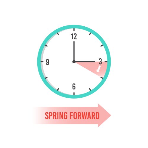 Daylight saving time ends 2023 fall back concept Vector Image