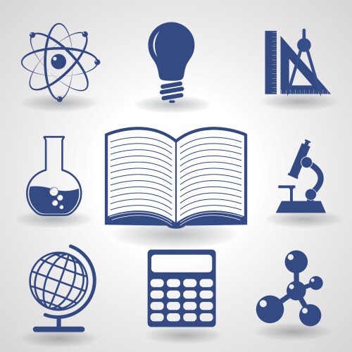 Symbols of education Royalty Free Vector Image